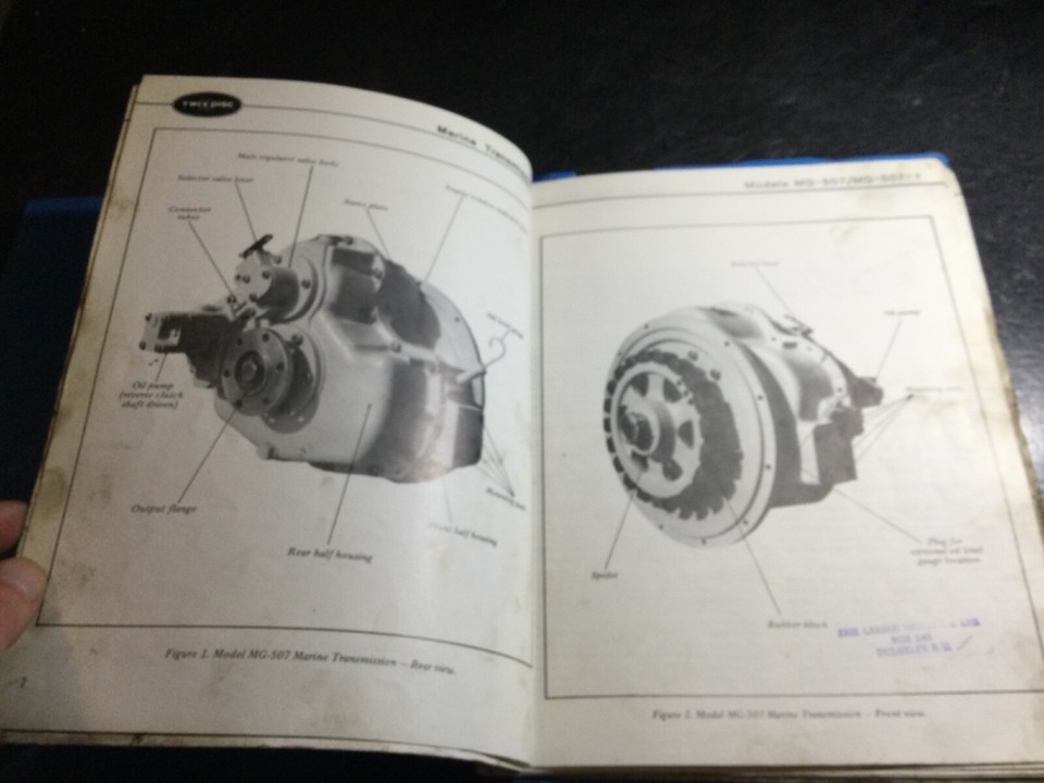 Twin Disc MG-507 and MG-507-1 Marine Transmission OEM Service Manual MM ...
