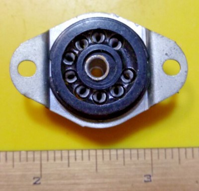 Unbranded 9 Pin Tube Socket • Bottom Mount • 3/4" Hole • 1-1/8" Hole ...