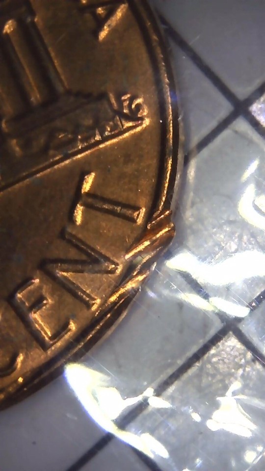 1982-D Souvenir Mint Set “Penny Error”(Major Rim Damage On Obverse And ...