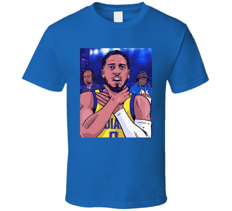 Tyrese Haliburton Pacers Choke Cartoon Basketball Fan T Shirt | eBay