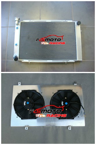 3 row Aluminum Radiator for Holden V8 WB Statesman 1980-1984+Shroud+Fan ...