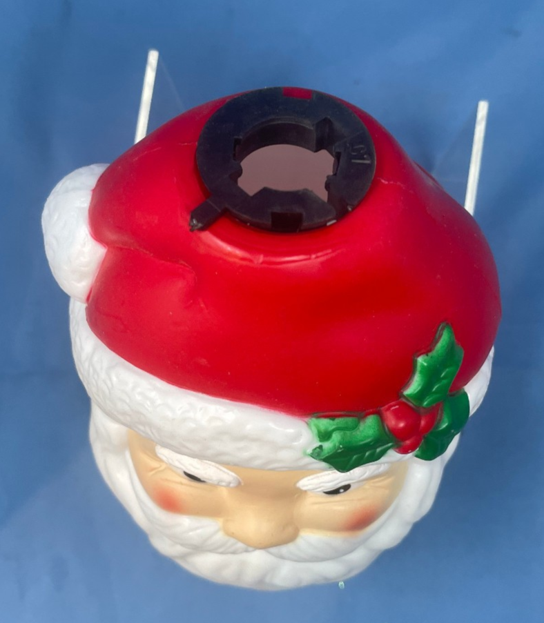 Empire Blow Mold SANTA HEAD Light Topper 9" | eBay