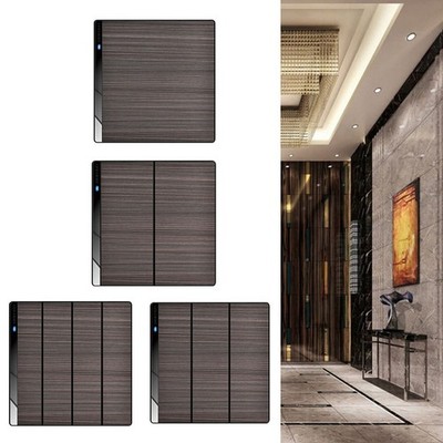 LED Wall Light Switch with Soft Light Indicator Stainless Steel 4 Gang ...