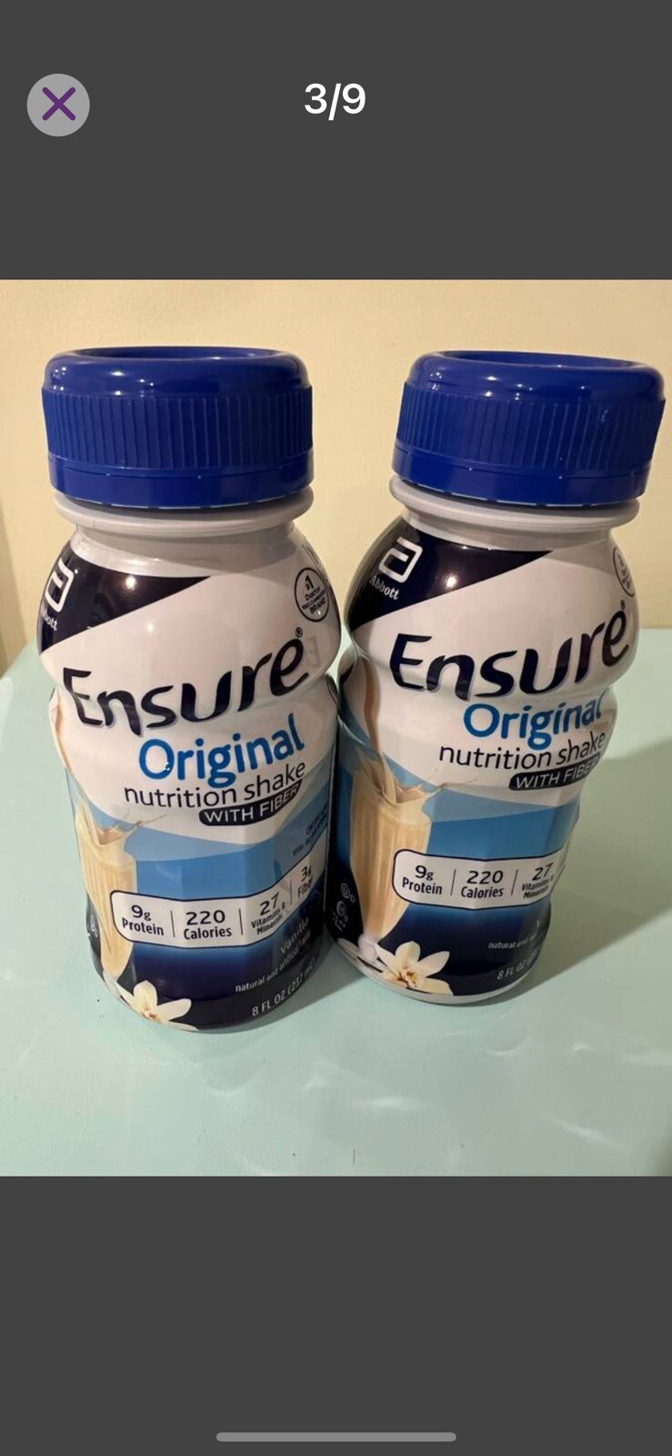Vanilla Ensure Original Case of 24 Bottles (8oz.) Meal Replacement ...