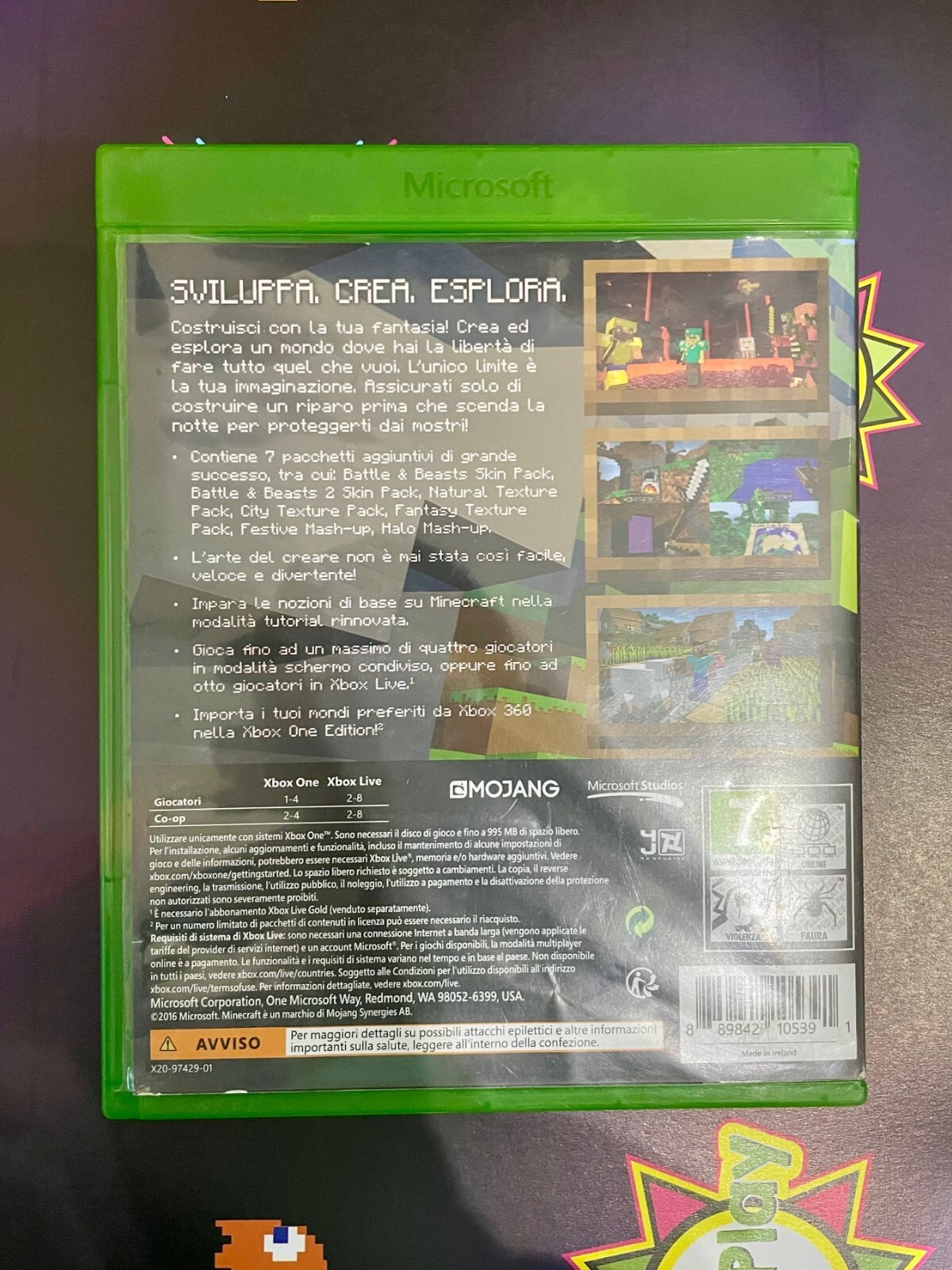 MINECRAFT XBOX ONE EDITION PACCHETTO PREFERITI ITALIANO | eBay