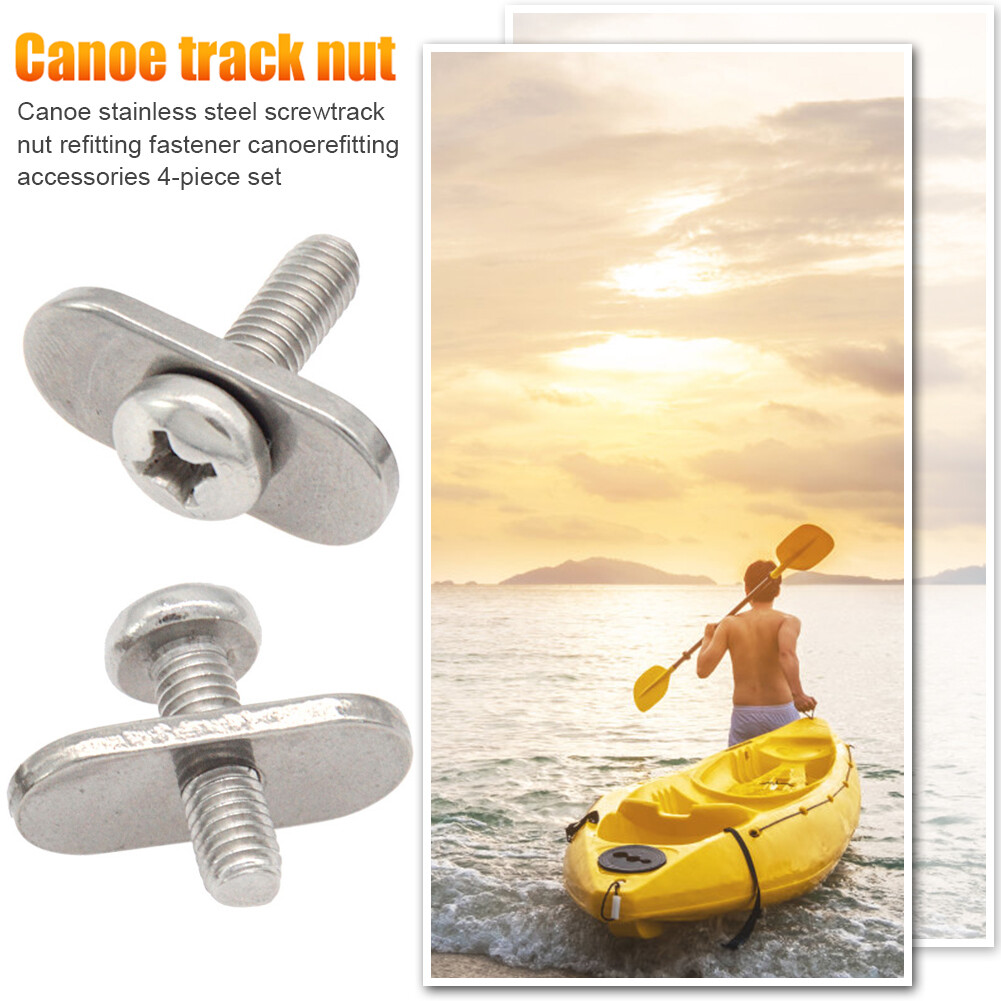 4 Set Kayak Rail Track Screw Corrosion Resistant M5/M6 Canoe Mounting ...