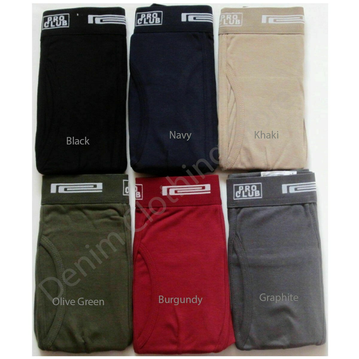 2 Pack Lot Pro Club 100% Cotton Men Underwear Boxer Briefs Shorts Size ...