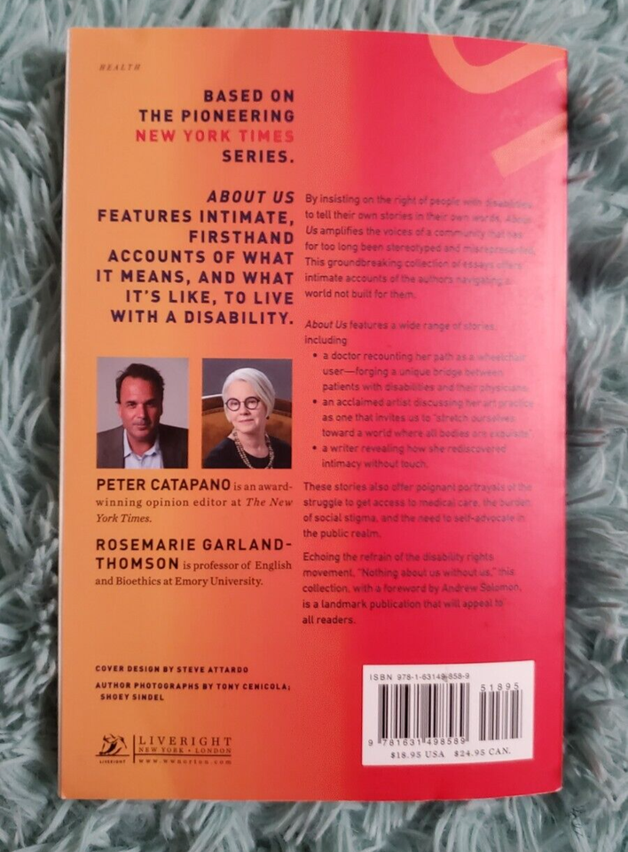 ABOUT US: ESSAYS FROM THE DISABILITY SERIES OF THE NEW By Peter Catapano Mint 9781631498589 | eBay