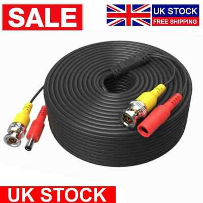 5M 10M 15M-50M BNC DC Power Video Lead CCTV Security Camera DVR ...