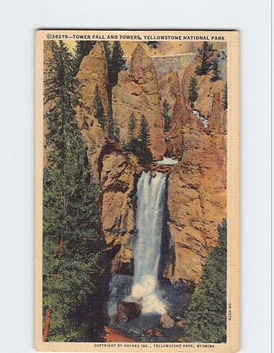 Postcard Tower Fall and Towers Yellowstone National Park Wyoming USA | eBay
