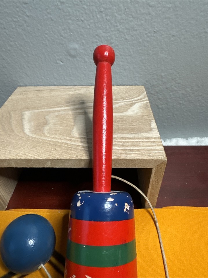 Vintage Kids Stick Cup & Ball on String Toss Catch Game | eBay