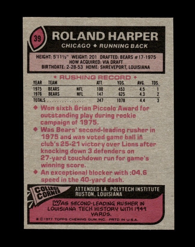 1977 Topps Set-Break # 39 Roland Harper NM-MT OR BETTER *GMCARDS* | eBay