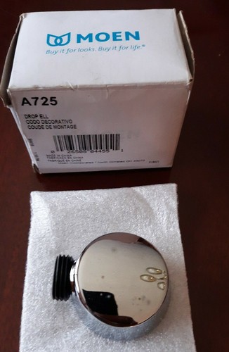 Moen A725 Round Drop Ell Handheld Shower Wall Connector, Chrome | eBay