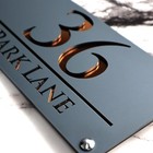 240mm x 140mm House Sign Door Sign House Numbers Address Plaques Grey ...