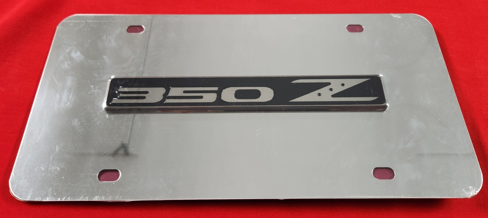 Nissan 350Z Polished Stainless Steel w chrome/black 3D logo License ...