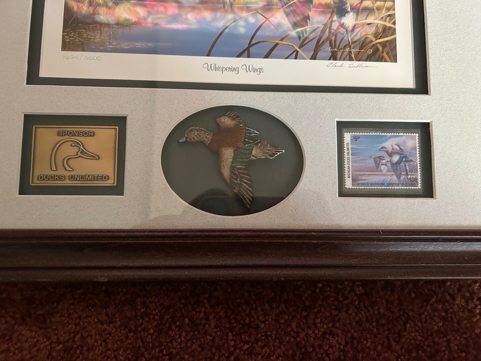 Limited Edition Ducks Unlimited 1996 Print and Stamp Plaque 1624/3500 ...