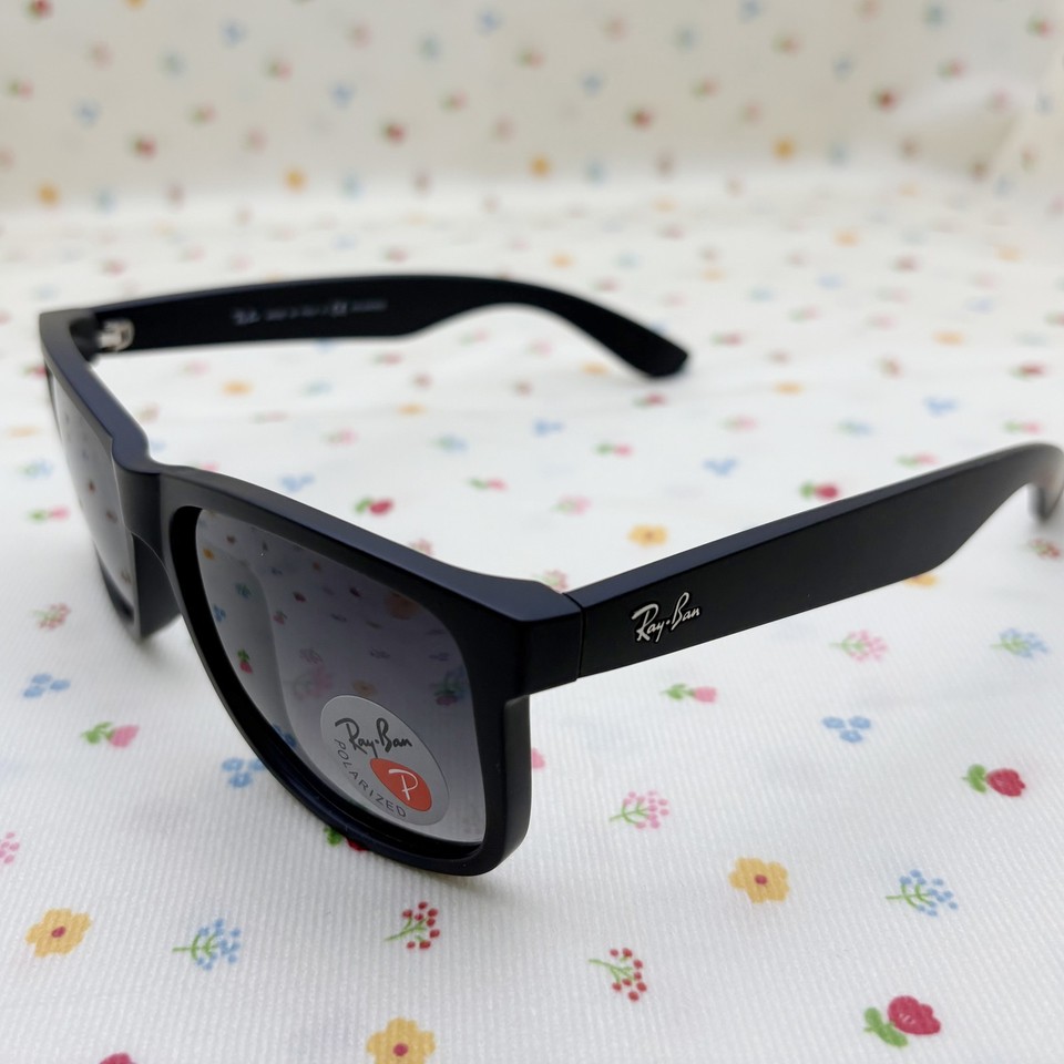 2026 Men's Sunglasses RB4165 622/T3 55mm Ray-Ban Justin Rubber Black ...