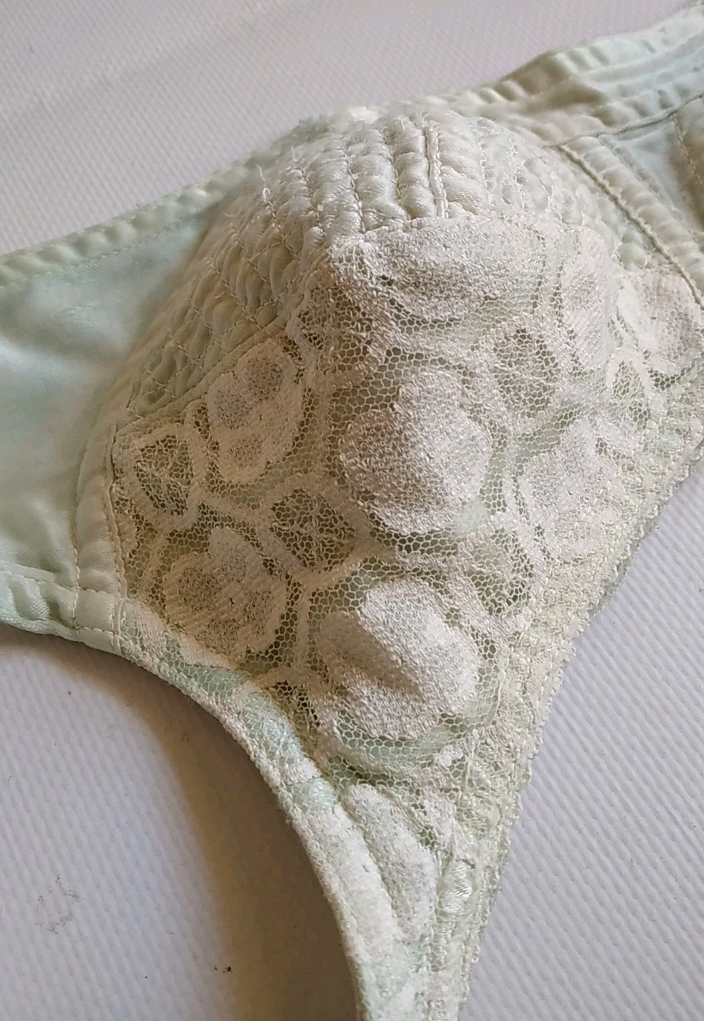 Vintage Soviet women's bullet bra brassiere satin USS… - Gem