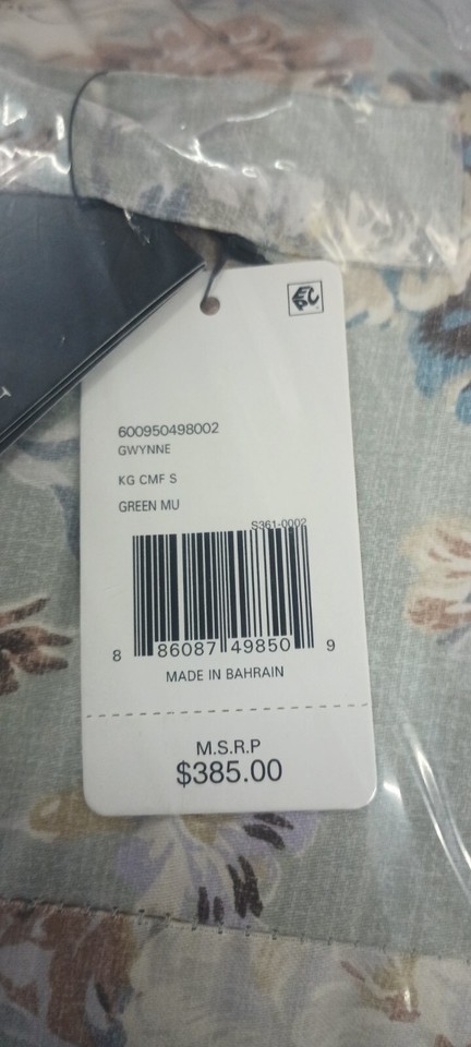 RALPH LAUREN King Size GWYNNE KING COMFORTER Green Multi MSRP $385 New ...