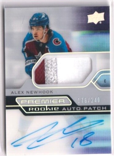 2021-22 Upper Deck Premier - Acetate Rookie Auto Patch Alex Newhook #AR ...