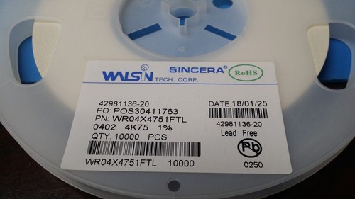 (25 PCS) WR04X4751FTL Walsin RES 4.75K OHM 1% 1/16W 0402 ROHS | eBay