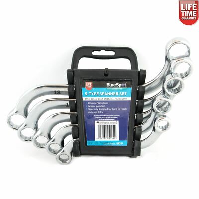 S Shape Obstruction Metric Spanner Set 10mm-19mm 5pc 04104 | eBay UK
