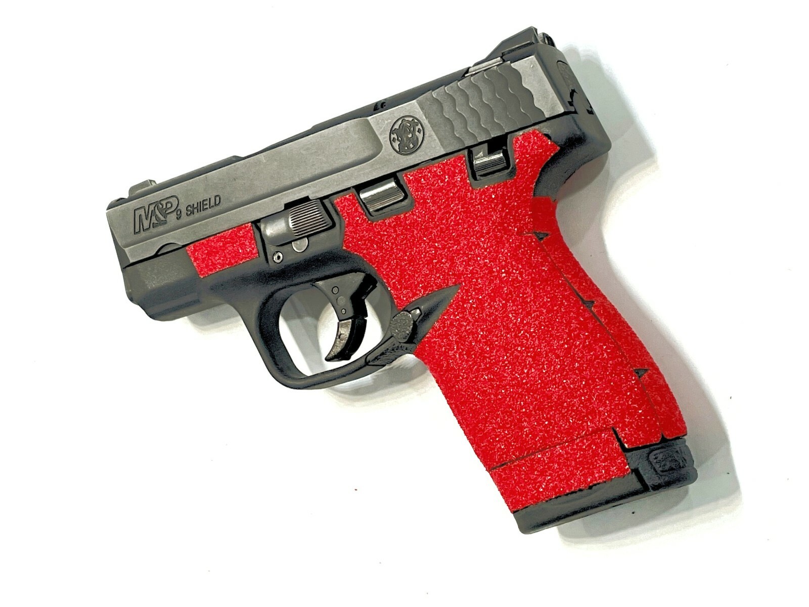 HANDLEITGRIPS Red Sandpaper Gun Grip Parts for Smith & Wesson Shield 9 ...