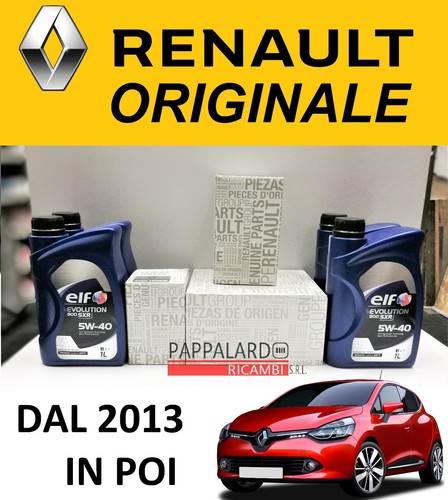 KIT TAGLIANDO FILTRI ORIGINALI + OLIO ELF RENAULT CLIO 4 IV 0.9 1.2 TCE ...
