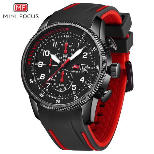 MINI FOCUS Men Sport Watch Chronograph Wristwatch Luminous Calendar ...