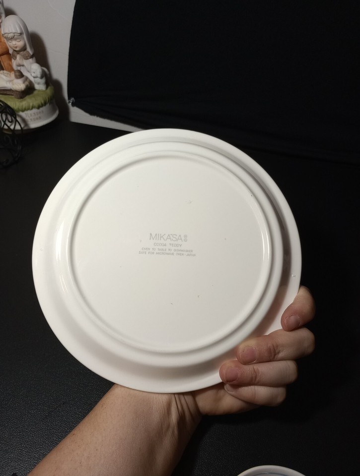 Vintage Mikasa CC004 Teddy Bear Childs Plate, Bowl, & Cup Set EUC | eBay