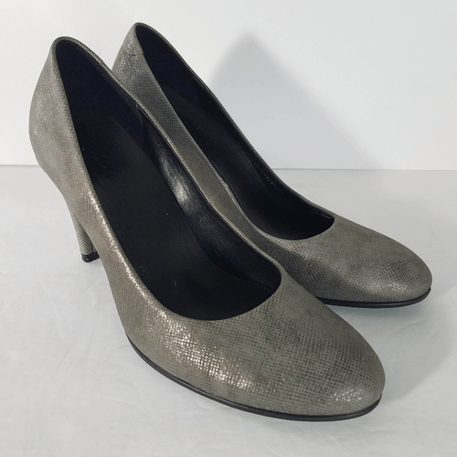 Ecco Shape 75 Metallic Warm Gray Pump Heels Size 36 | eBay