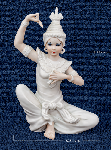 THAI LAKHON NAI FEMALE PALACE DANCER HAND-PAINTED BISQUE PORCELAIN ...