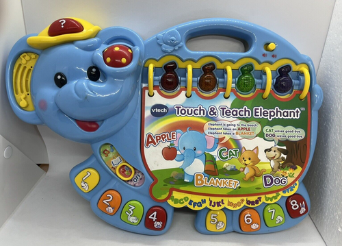 VTech Touch &Teach Elephant ABC Toy for Toddlers Excellent Lights Music ...