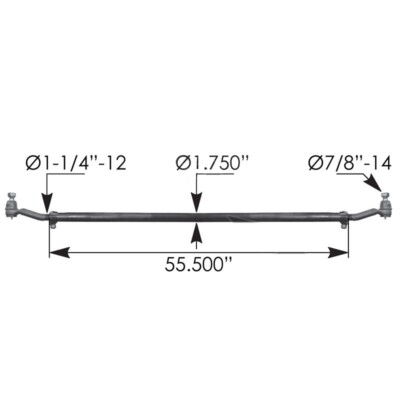 Cross Tube Assembly Freightliner Part #6803303303, 6803308503, 463 ...