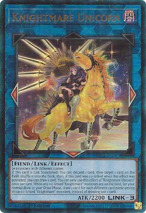 Knightmare Unicorn (Alternate Art) (PUR) RA01-EN043 25th Anniversary ...