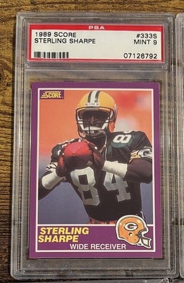 1989 Score Supplemental STERLING SHARPE ROOKIE #333S PSA 9 MINT Packers ...