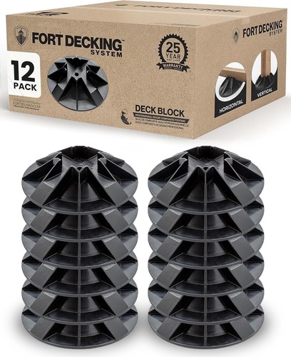 Fort Decking 12-Inch Deck Blocks for Posts,Fits 4x4,2x4,2x6 2x8 and ...