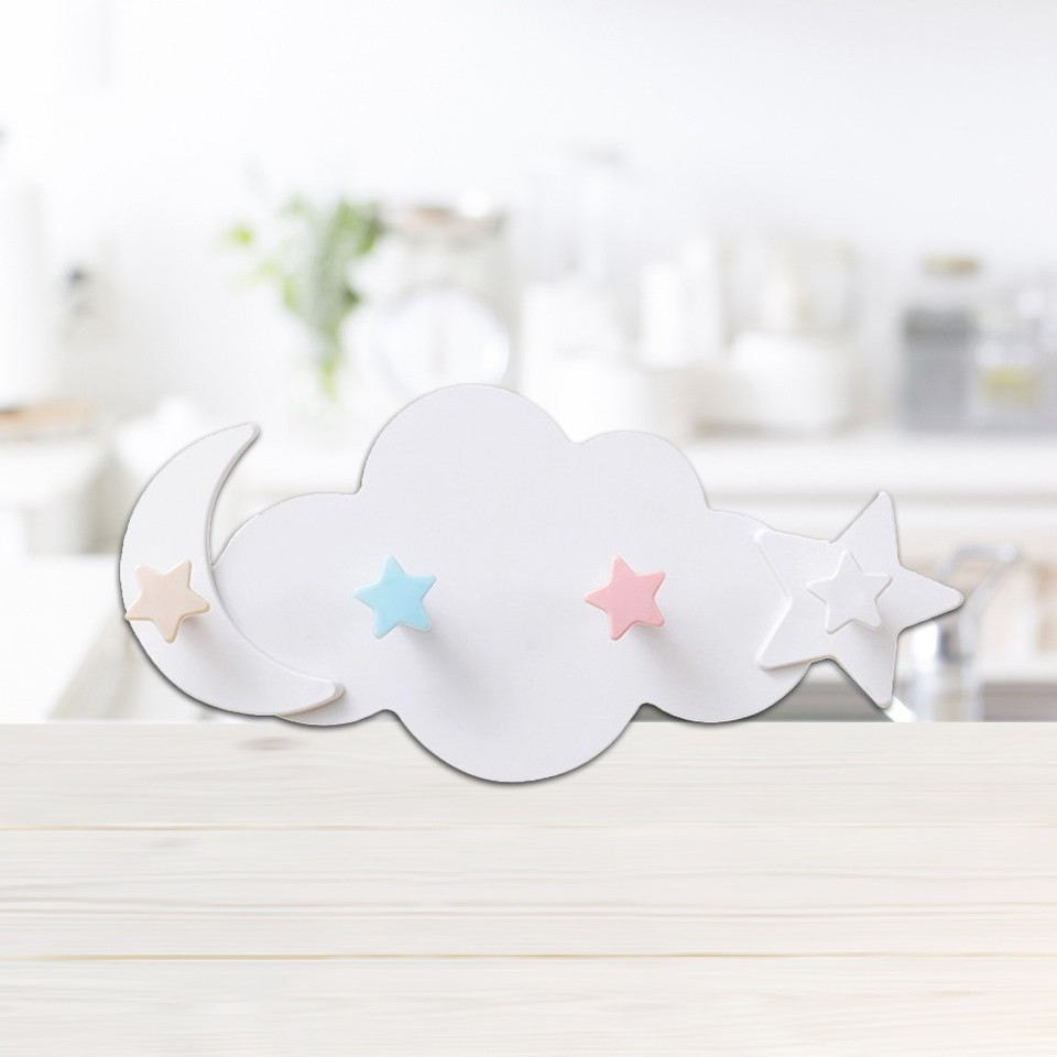 Sticky Hanging Hooks Cartoon Cloud Adhesive Bathroom Self-adhesive ...