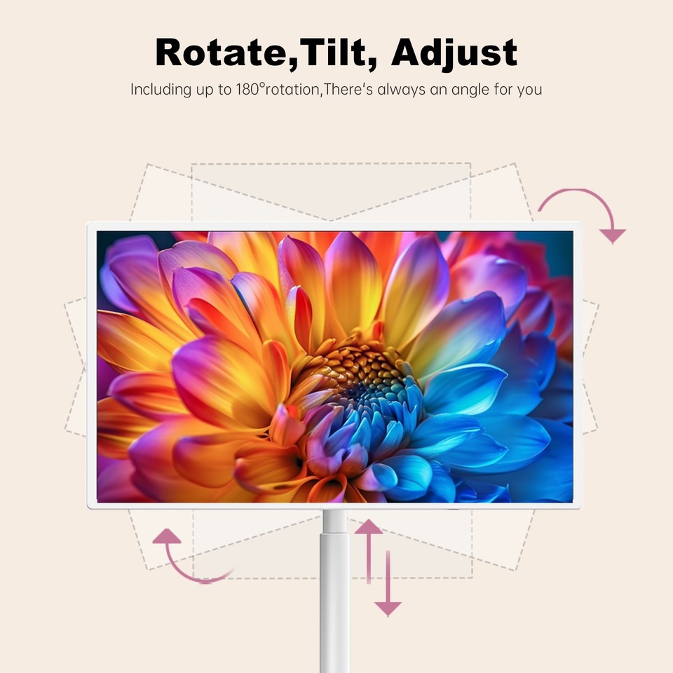 32 inch Android Portable Monitor Touch Tv Smart Screen, Portable Rotate ...