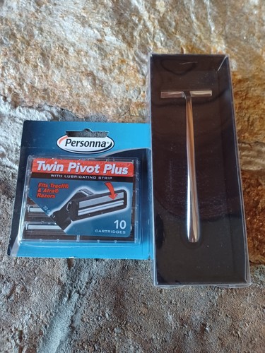 Colonel Ichabod Conk Chrome Double Track Razor WITH 10 CARTRIDGES | eBay