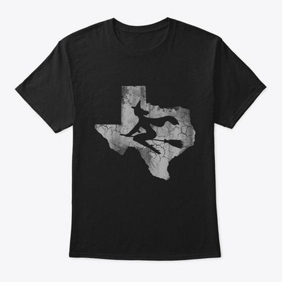 Texas Witch Halloween Texan Witches Wome T-Shirt Made in the USA Size S ...