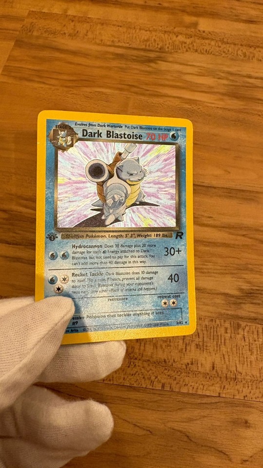 Dark Blastoise 1st Edition Holo - Pokemon Team Rocket Set 2000 - 3/82 ...