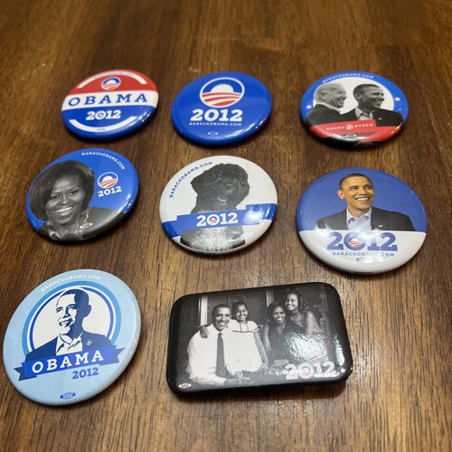 Barack Obama Joe Biden 2012 Political Campaign Pins Buttons Lot Of 8 | eBay