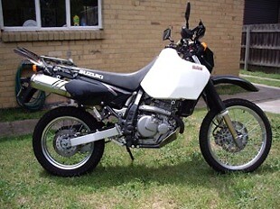 White Suzuki DR650SE DR650-SE SAFARI 30L Long Range Fuel Petrol Gas ...