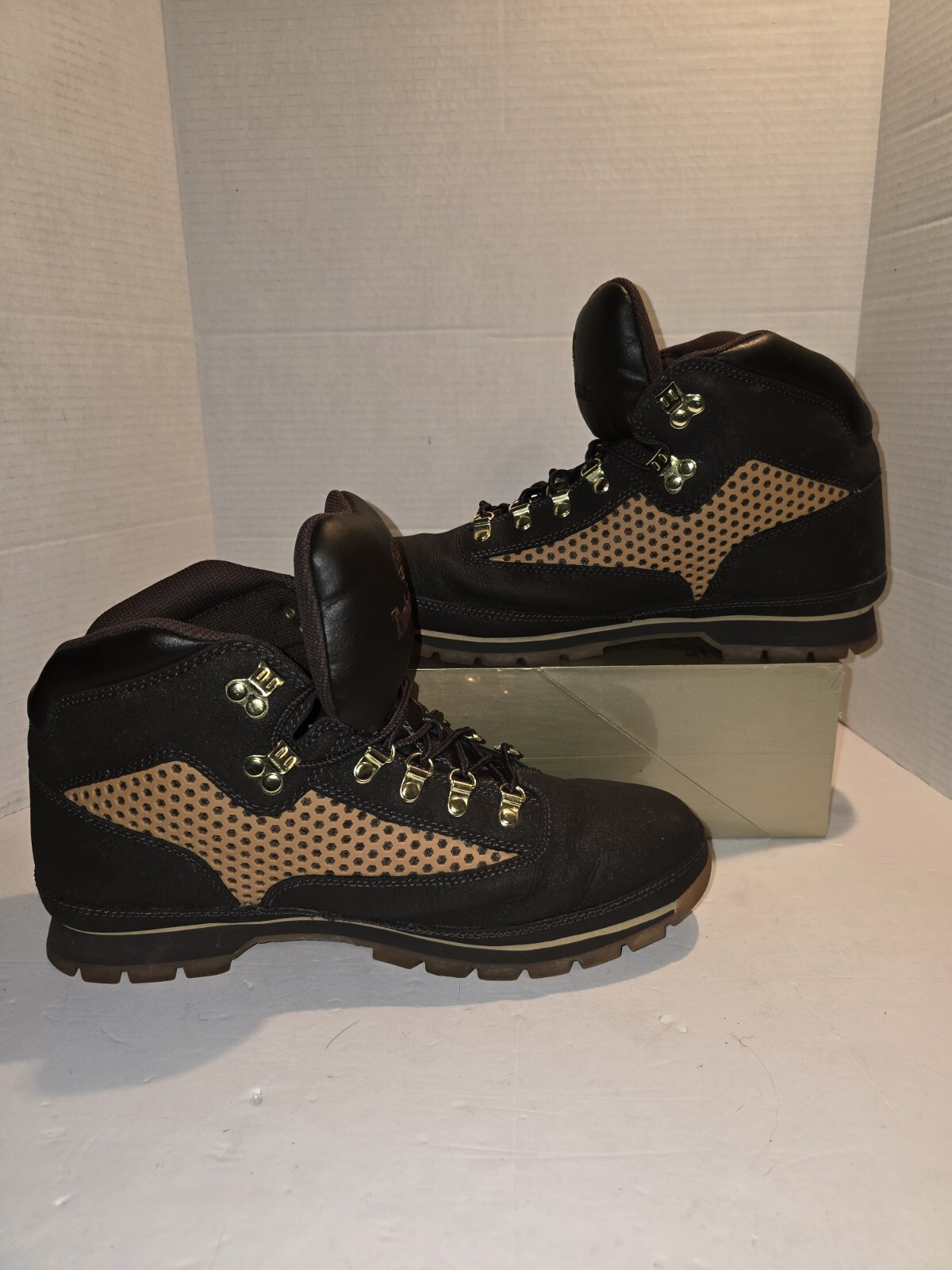Very Rare Timberland Euro Hiker Dark Brown and Gold H… - Gem