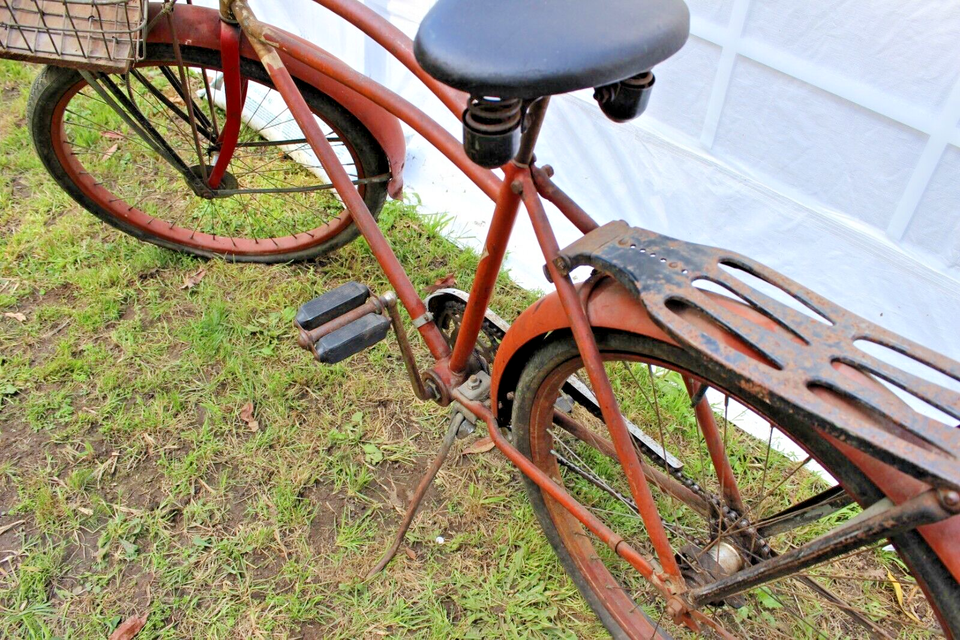 Antique 1935 Rollfast Mens Pre War Moto Bike Vintage Bicycle Complete ...