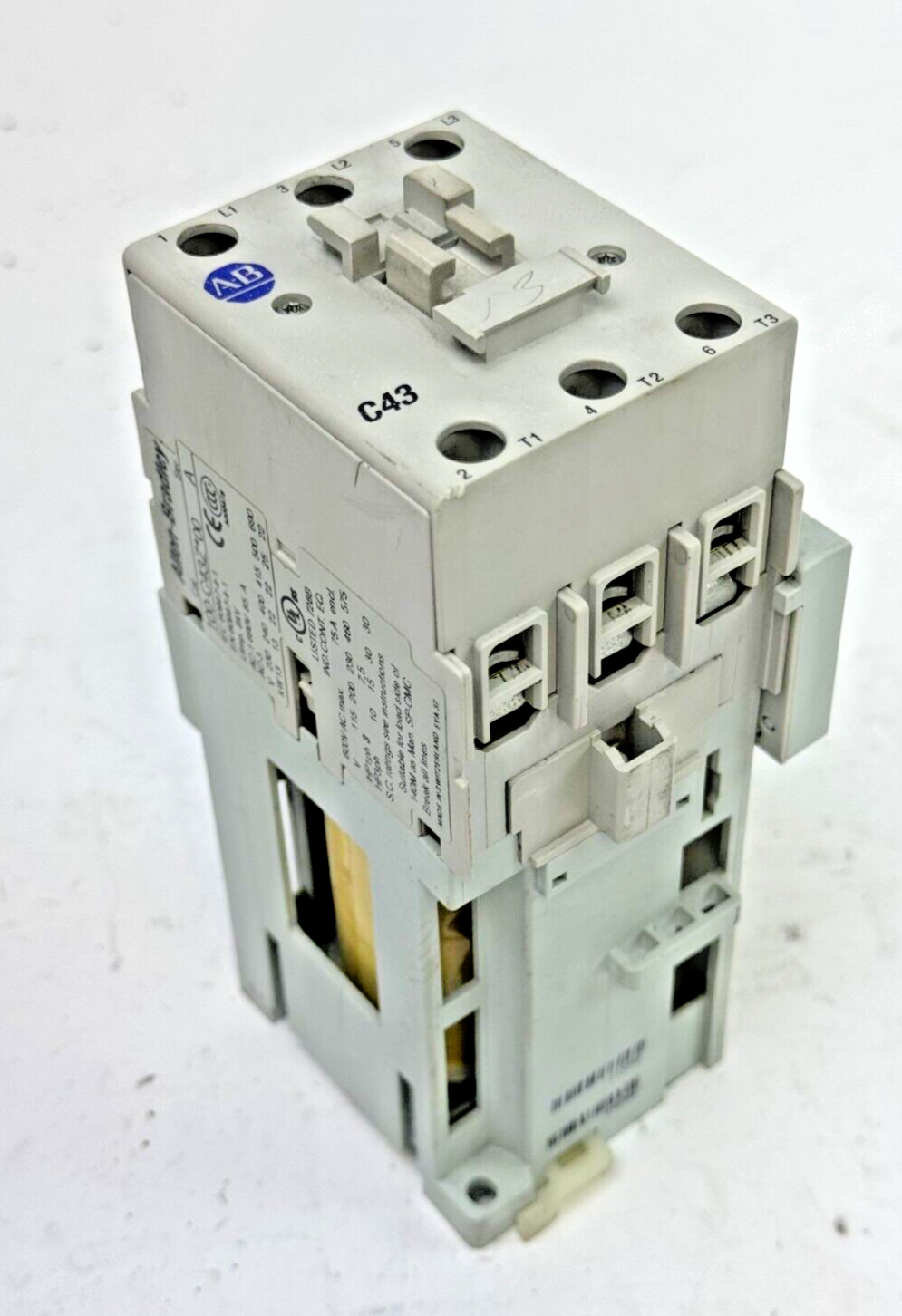 ALLEN-BRADLEY 100-C43Z*00 SER. A CONTACTOR W 24VDC COIL & 100-FSD250 ...