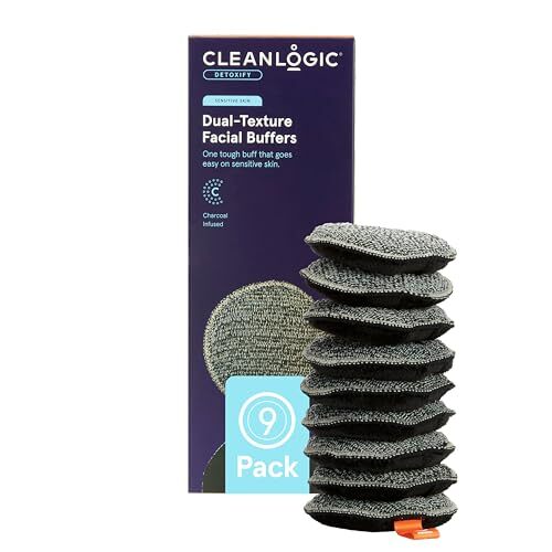 CleanLogic Bath & Body Charcoal Infused Exfoliating Dual-Texture Facial ...