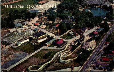 Postcard Aerial View Of Willow Grove Amusement Park At Willow Grove ...