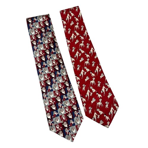 Vintage Disney Store / Walt Disney World Silk Ties Dalmatians Snow ...